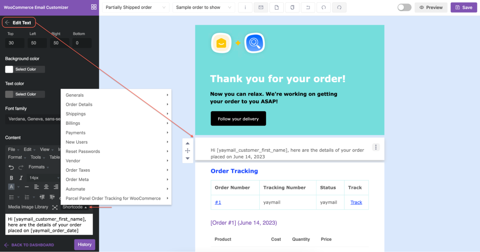 How to Customize WooCommerce ParcelPanel Order Tracking Emails with YayMail - ParcelPanel Blog